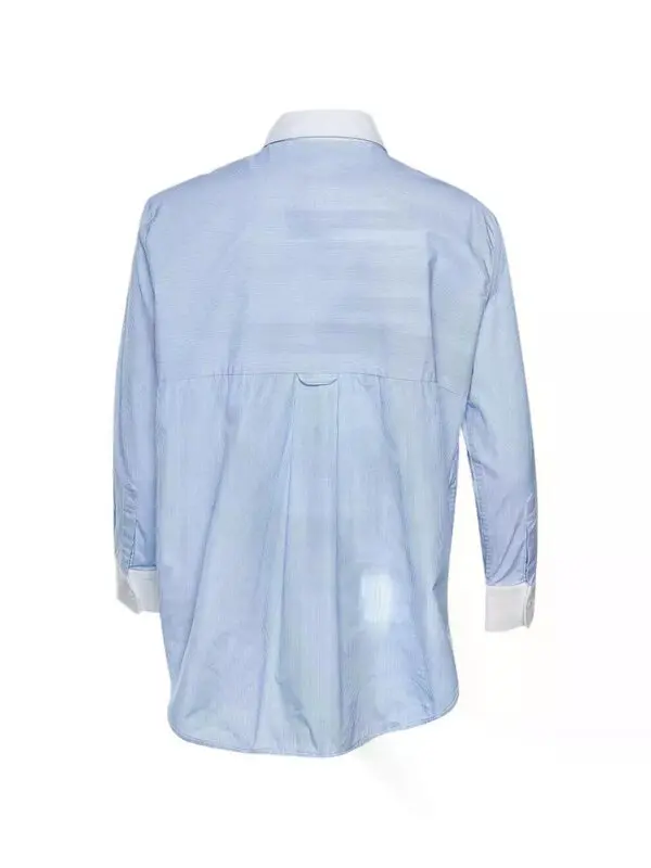 Balenciaga Striped Contrast-detail Shirt