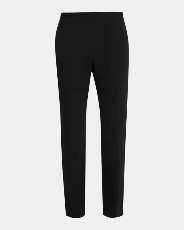 THE ROW Cyril Wool Slim-leg Pants - Black