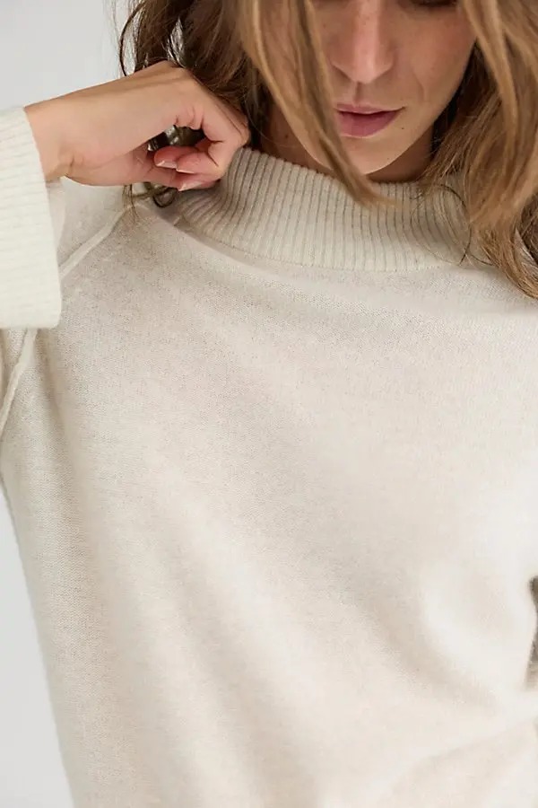 Free People Elody Cashmere Pullover - Chiffon