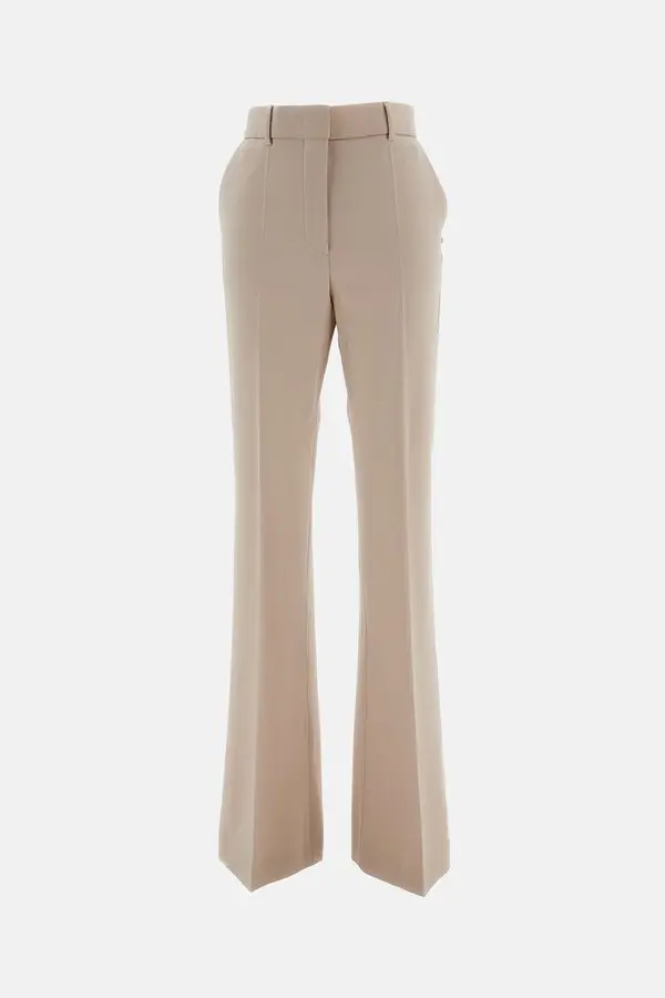 Sportmax Pantaloni Flare In Saglia Di Lana Stretch