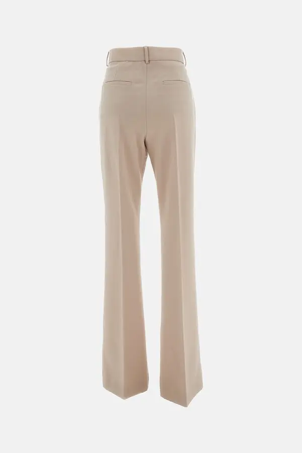 Sportmax Pantaloni Flare In Saglia Di Lana Stretch
