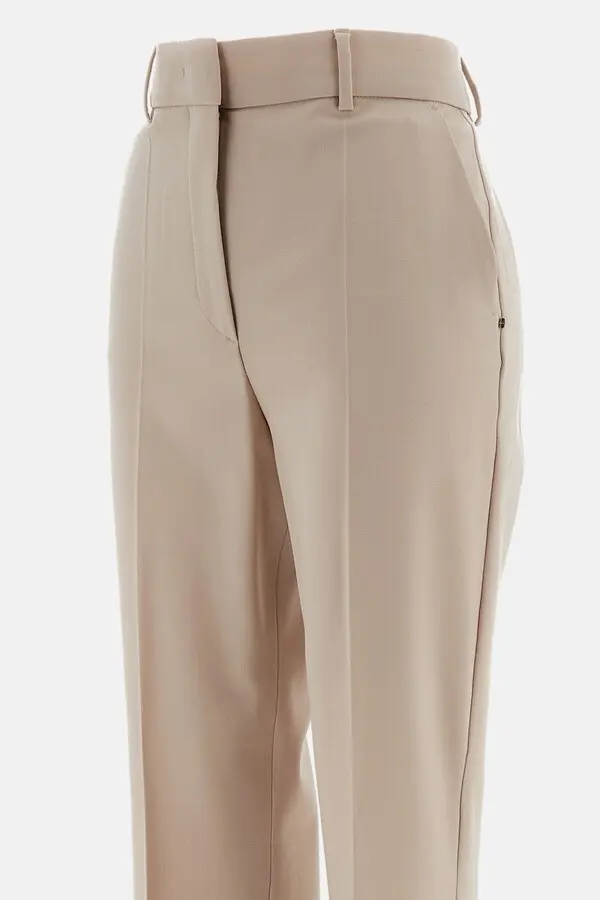 Sportmax Pantaloni Flare In Saglia Di Lana Stretch
