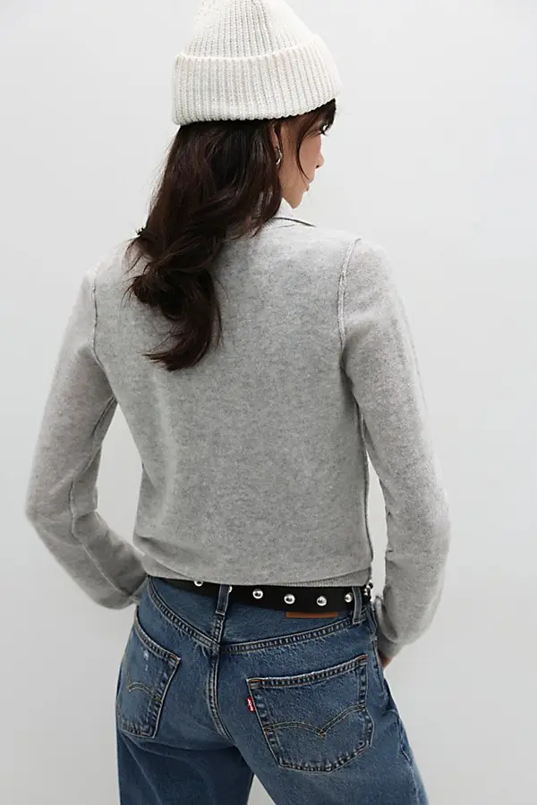 Free People Rhode Cashmere Cardigen - Frost