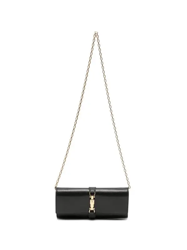 Gucci Jackie Leather Wallet On Chain - Black