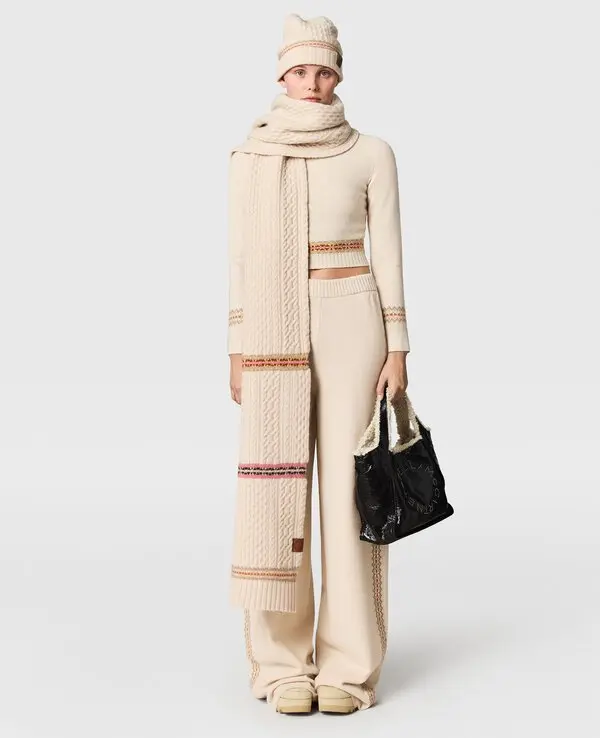 Stella McCartney Fair Isle V-neck Cropped Sweater
