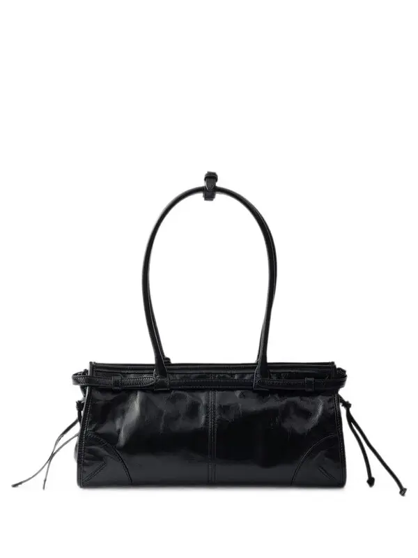 Prada Bonnie Medium Leather Handbag - Black