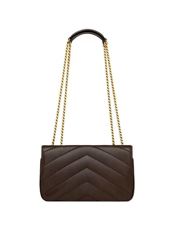 Saint Laurent Small Quilted Calfskin Loulou Bag - Brown