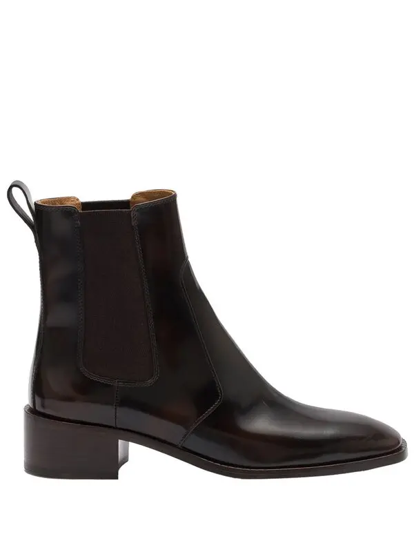 Church's Susan Chelsea Boots In Shiny Fumé Leather - Brown