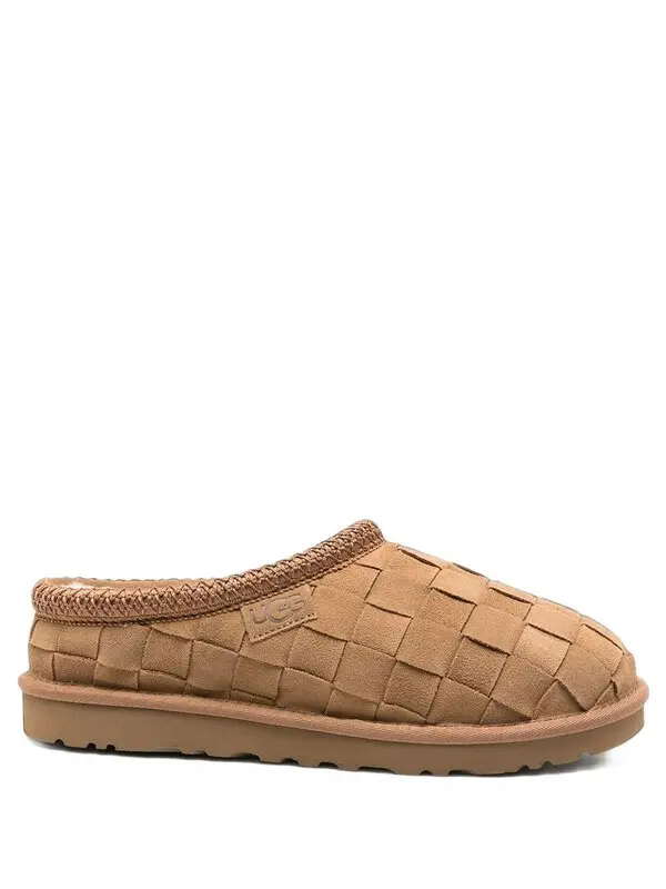 UGG Woven Suede Tasman Slippers - Brown