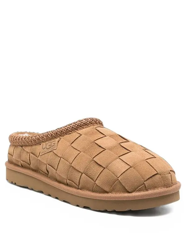 UGG Woven Suede Tasman Slippers - Brown
