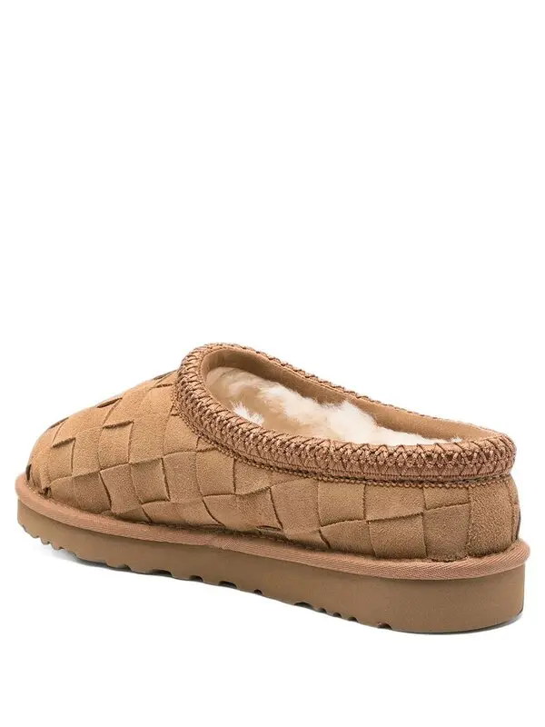 UGG Woven Suede Tasman Slippers - Brown
