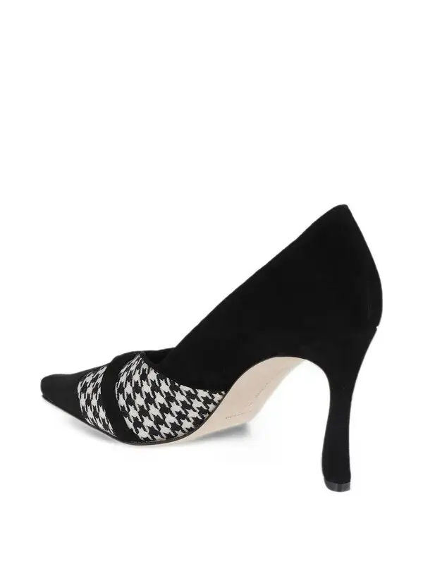 Manolo Blahnik Houndstooth Buckle-detail Pumps
