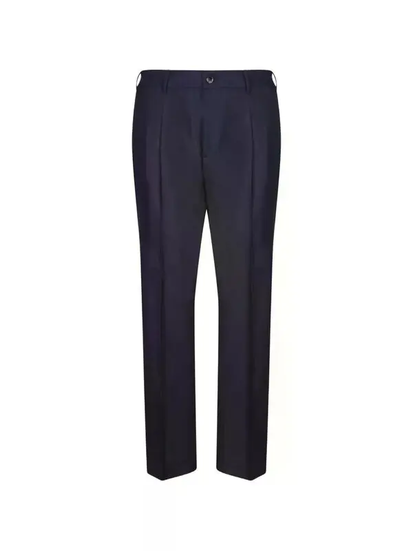 DELL'OGLIO Pleated Straight-leg Trousers