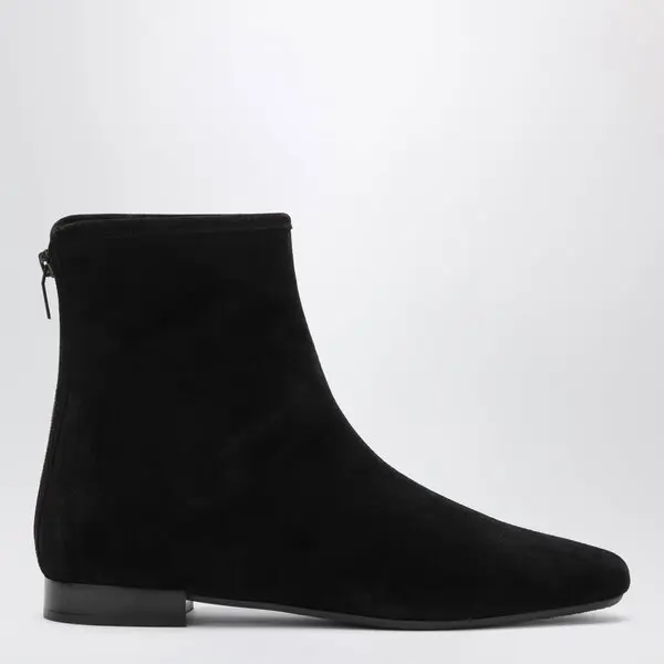TOTEME Pointed Ankle Boots In Suede - Black
