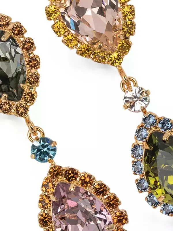 JENNIFER BEHR Marinella Crystal-embellished Drop Earrings
