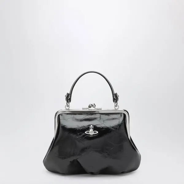 VIVIENNE WESTWOOD Granny Frame Naplak Handbag In Leather - Black