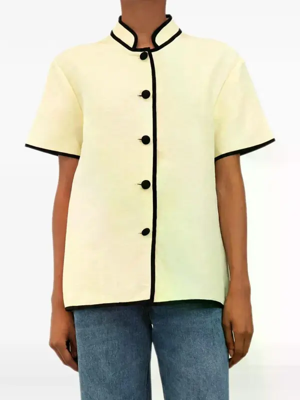 LIBEROWE Contrast-trim Short-sleeve Shirt