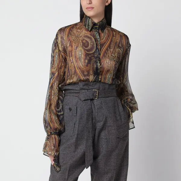 Etro Silk Shirt With Paisley Pattern - Multicolor