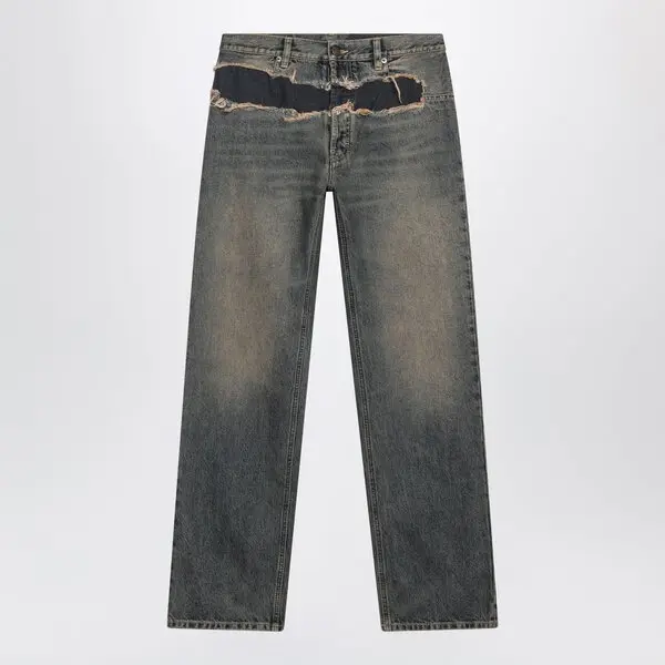 MAISON MARGIELA Distressed Straight-leg Jeans In Cotton - Blue