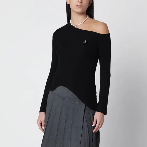 VIVIENNE WESTWOOD Orgy Off-the-shoulder T-shirt - Black