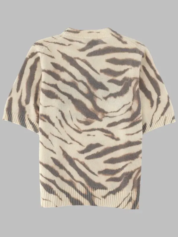 GANNI Maglia Slim Fit Con Stampa All-over - Multicolor