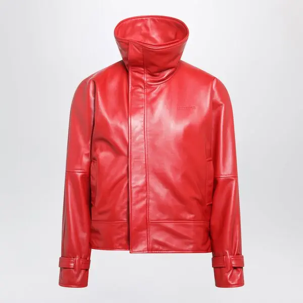 Balenciaga Rounded Lambskin Bomber Jacket
