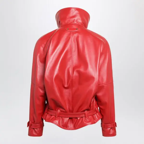 Balenciaga Rounded Lambskin Bomber Jacket