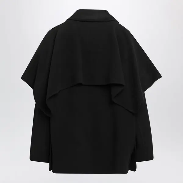 Loewe Cape In Wool And Cashmere - Black