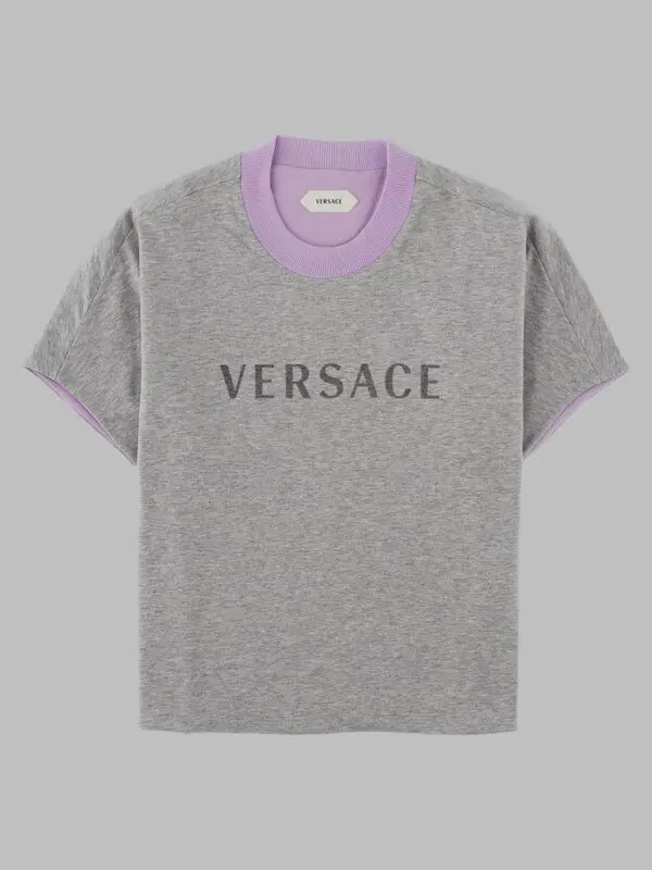 Versace T-shirt Reversibile Con Logo