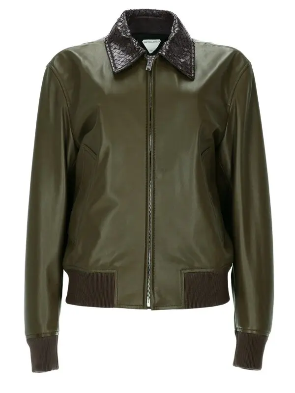 Bottega Veneta Giacca In Pelle Lucida