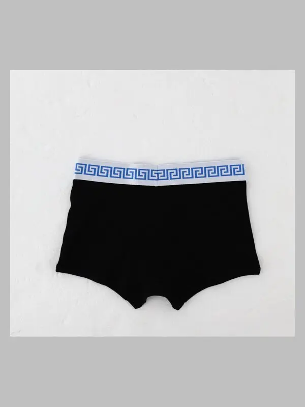 Versace Boxer In Cotone Con Greca