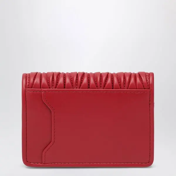 Miu Miu Black Card Holder In Matelasse Nappa Leather