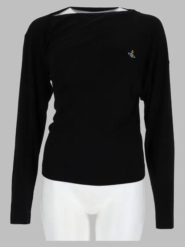 VIVIENNE WESTWOOD Top Hebo A Maniche Lunghe - Black