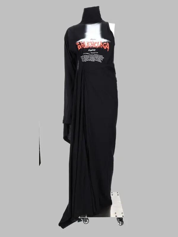 Balenciaga Abito The Door Lungo Drappeggiato