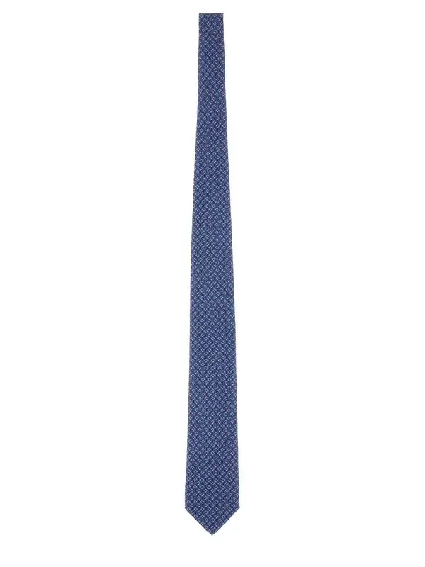 FERRAGAMO Cravatta In Seta - Blue