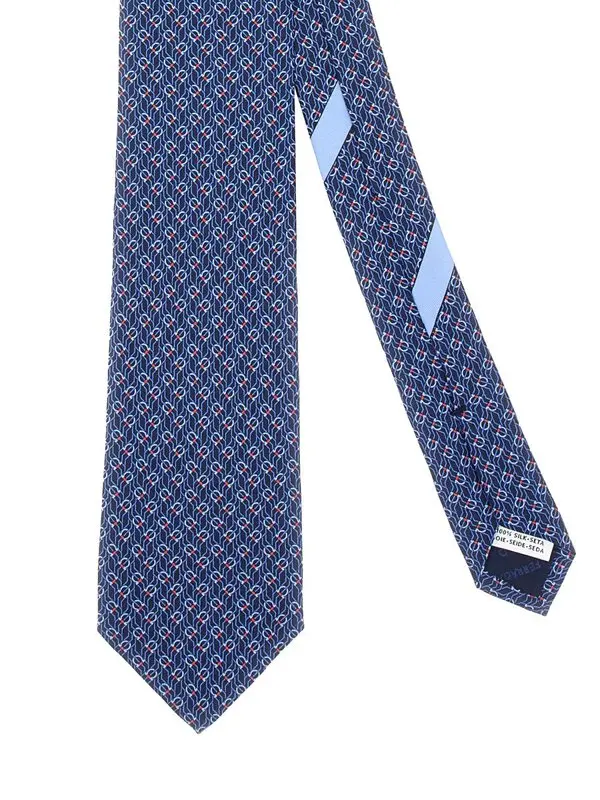 FERRAGAMO Cravatta In Seta - Blue