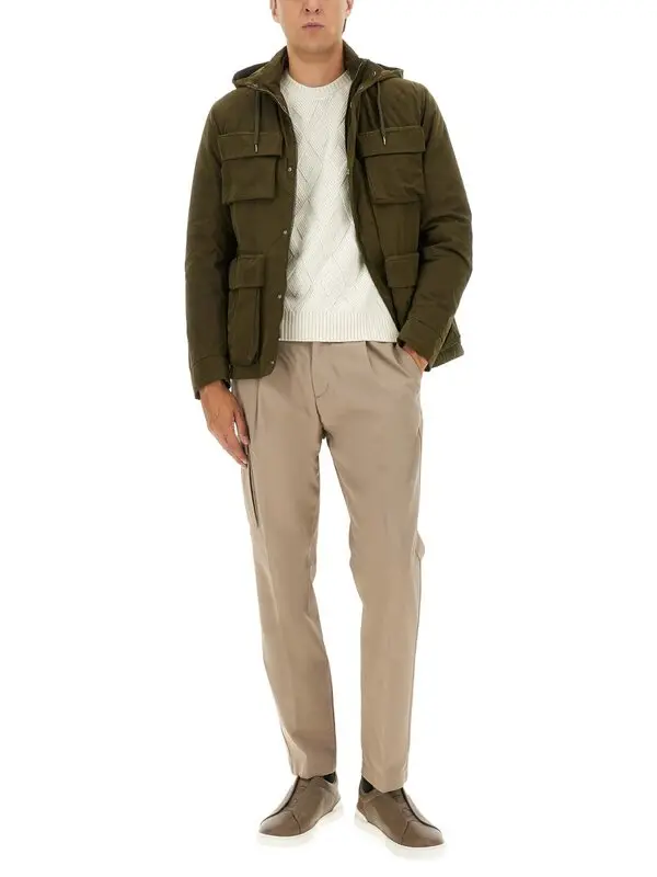 Herno Waxed Cotton Short Parka