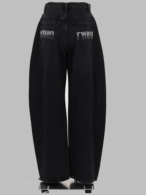 Alexander Wang Jeans Blow Up Con Logo In Strass