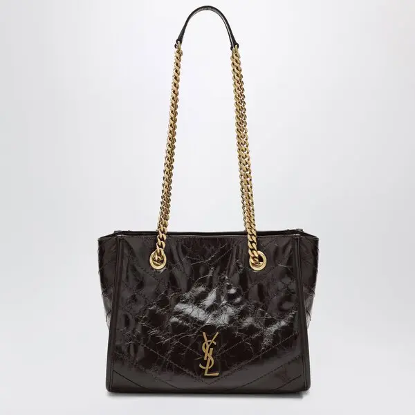 Saint Laurent Small Niki Shopping Bag In Leather - Brown