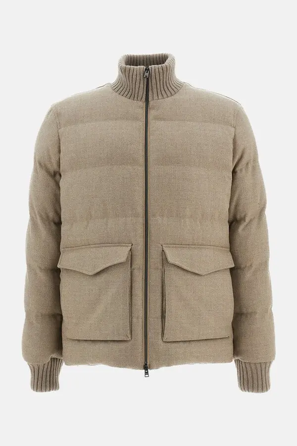 Herno Bomber In Tweed Di Lana