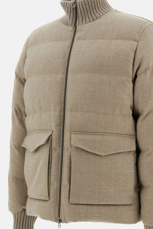 Herno Bomber In Tweed Di Lana