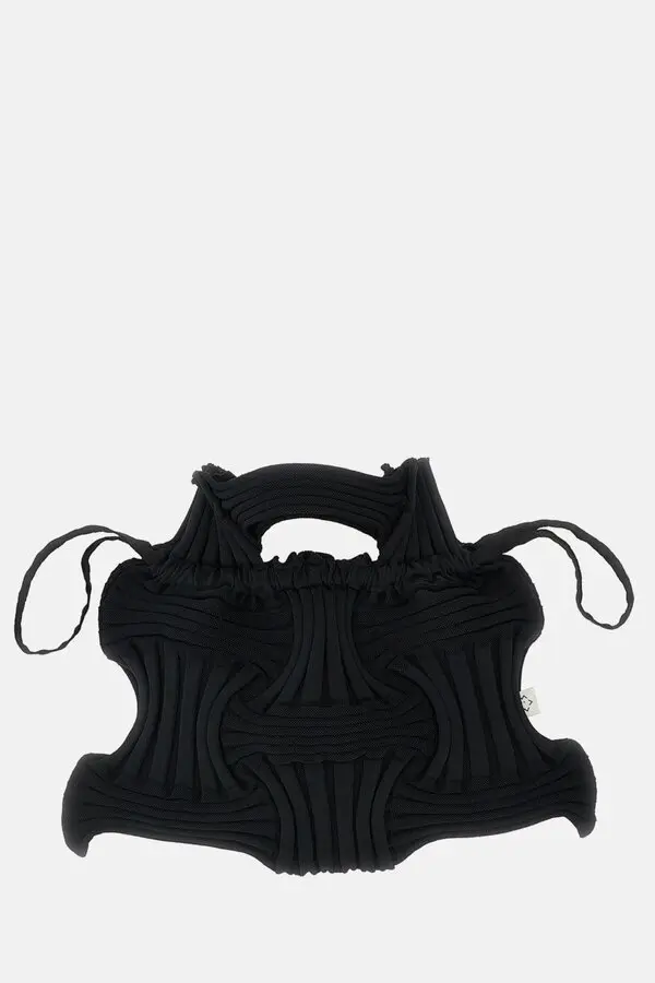PLEATSMAMA Borsa Big Bow - Nero