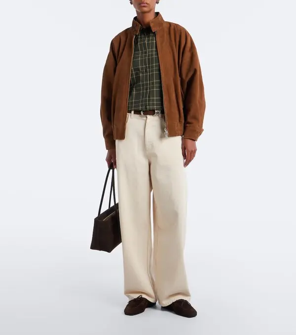 AeydĒ Jasper Shearling-lined Suede Boat Shoes - Brown