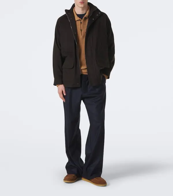 STOFFA Stòffa Wool And Cashmere Wide-leg Pants
