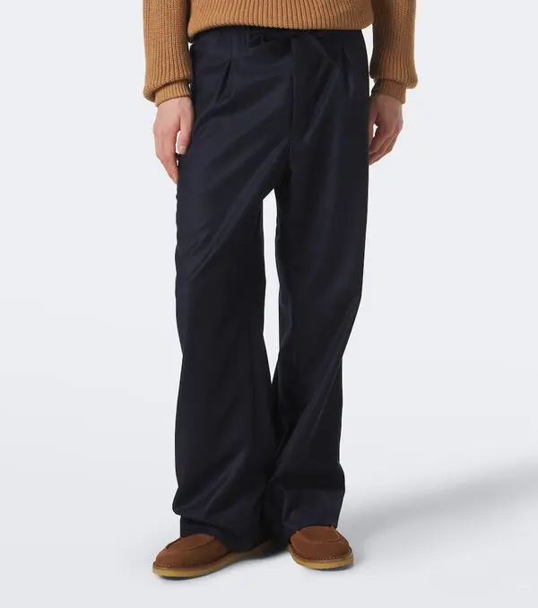 STOFFA Stòffa Wool And Cashmere Wide-leg Pants
