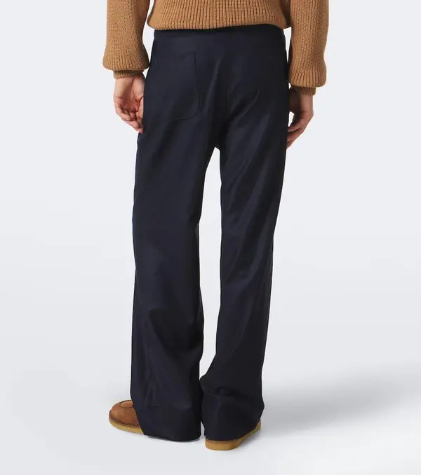 STOFFA Stòffa Wool And Cashmere Wide-leg Pants
