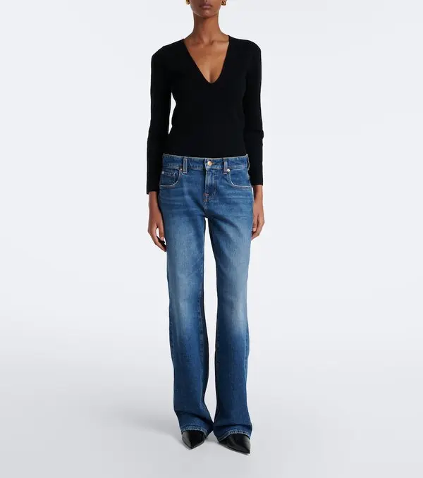 7 For All Mankind Low Tess Wide-leg Jeans