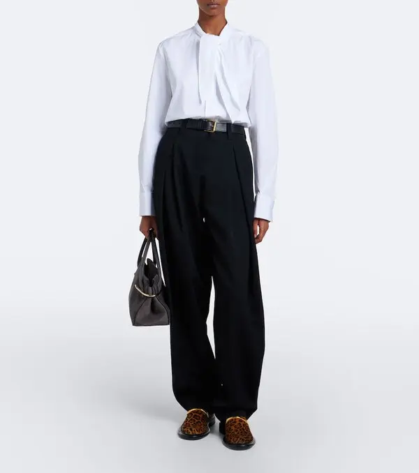 Givenchy Pinch Pleated Wool Wide-leg Pants