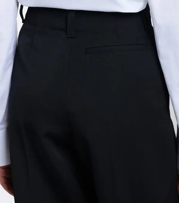 Givenchy Pinch Pleated Wool Wide-leg Pants