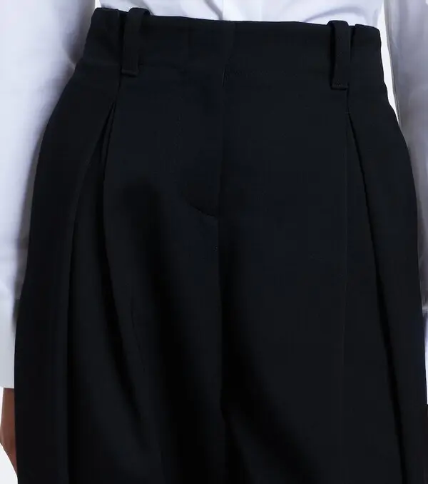 Givenchy Pinch Pleated Wool Wide-leg Pants